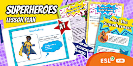 ESL Superhero Vocabulary Lesson {Kids}