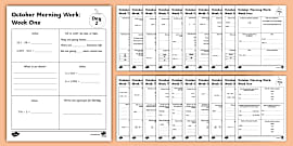 Fourth Grade November Morning Work Bundle (Teacher-Made)