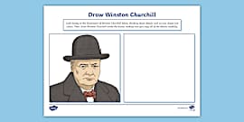 Winston Churchill Fact File Template, Churchill - Twinkl