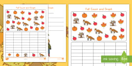 Fall Spin and Graph Worksheet / Worksheet (teacher made)