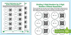👉 Divide 2-Digits by 1-Digit with Remainders Maths Activity Sheets