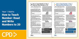 Year 1 Number Count, Read & write Numbers to 100 CPD Video