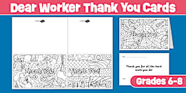* NEW * Thank You Coloring Cards