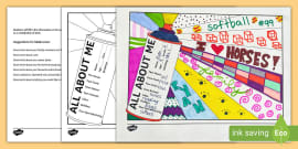 All About Me Art Activity (Teacher-Made) - Twinkl