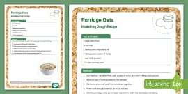 Writing Your Own Porridge Instructions Template - Twinkl