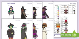 Split Pin Witch Activity (teacher made) - Twinkl