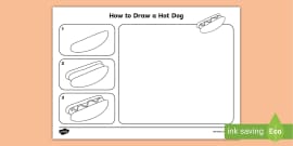 FREE! - Simple Blank Hot Dog Page Border | Page Borders | Twinkl
