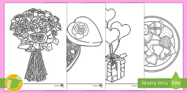 Ficha de actividad: Colorear con patrones - San Valentín