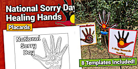 We Are Sorry Handprint Worksheet - National Sorry Day