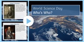 World Science Day: Scientist Who's Who KS2 Quiz PowerPoint