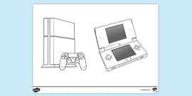 Games Controller Colouring Sheet (teacher made) - Twinkl