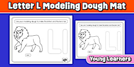 Uppercase and Lowercase Alphabet Modeling Dough Mats for PreK-K
