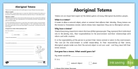 Aboriginal and Torres Strait Islander Totems Comprehension