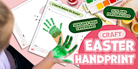 Easter Handprint Activity Posters Pack | Twinkl Art Gallery