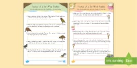 Fractions of a Set Word Problems (teacher made) - Twinkl