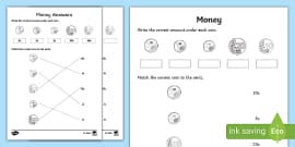 Money Worksheet (teacher made) - Twinkl