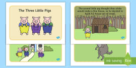 The Three Little Pigs Story Role Play Masks - Twinkl