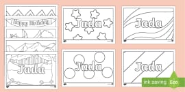 FREE! - Jamie Name Simple Colouring Activity Sheet - Twinkl