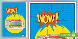 Space Pop Art Display Poster (teacher made) - Twinkl