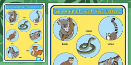 Animals with Silent Letters Display Poster (profesor hizo)