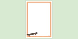 FREE! - Simple Blank Skateboard Page Border | Page Borders | Twinkl