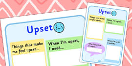 FREE! - BSL What to Do When You Are Feeling Upset Visual Prompt Sheet