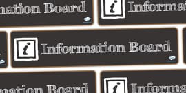 Information Board - display lettering