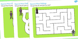 Aladdin Differentiated Maze Worksheet / Worksheet Pack