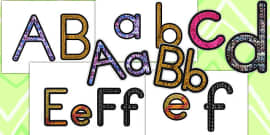 Multicoloured Star Themed Display Lettering (teacher made)