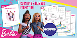 Barbie: Color by Number Worksheets