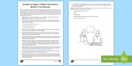 Selective Mutism School Strategies Adult Guidance