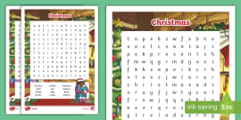 FREE! - Food-Themed Christmas Word Search Printable | Difficult