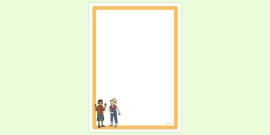 Children Friends Page Border | Page Borders | Twinkl