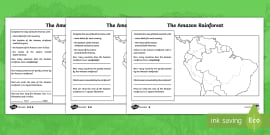 Tribes of the Rainforest Differentiated Reading Activity