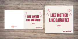 Mums Are Like Buttons Mother's Day Card (teacher made)