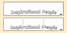 RE Inspirational Figures KS2 Display Banner (teacher made)