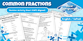 Writing the Names of Numbers up to 9 Digits Activity Sheet Sepedi