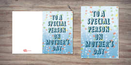 FREE! - Happy Special Person Day Cards | Twinkl Party