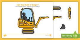 👉 Digger Count and Colour Activity Sheet - Twinkl