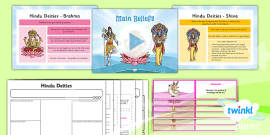 Hindu Dharma Fact File Template (Hecho por educadores)