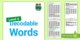 Level 2 Decodable Word Booklet (teacher made)
