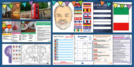 Eurovision Colouring Sheets (teacher made) - Twinkl
