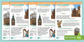 The Guildhall Derry/Londonderry Colouring Page - Twinkl
