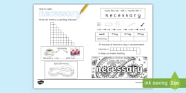 How to Spell Delicious Activity Sheet (teacher made)