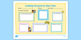 New School Year Writing Worksheet (teacher made)