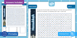 KS2 Hanukkah Activity Mat (teacher made) - Twinkl