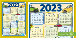 FREE! - Grapes Themed 2023 Wall Calendar (teacher made)