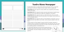 Tundra Biome Flipbook (teacher made) - Twinkl