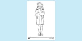 FREE! - Boy Standing Sideways Colouring Sheets | Colouring Pages