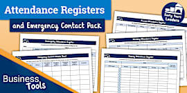 Weekly Attendance Register | Kindergarten Settings | Twinkl